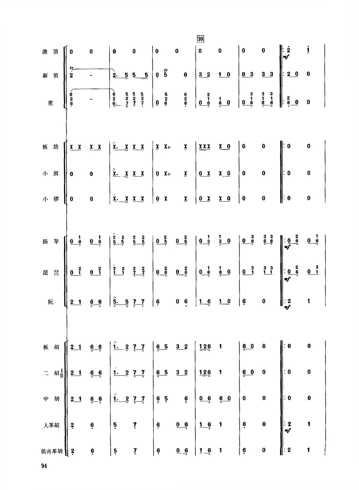 Sheet Music for Jing Diao