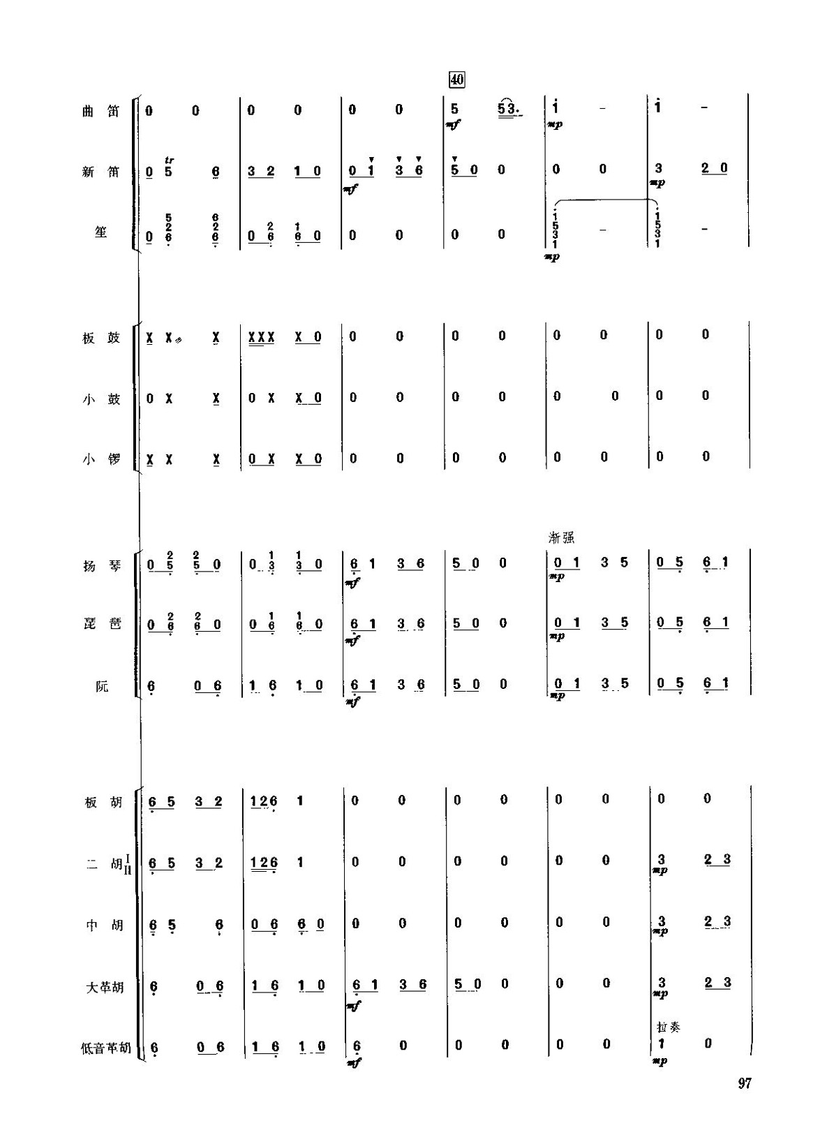 Sheet Music for Jing Diao
